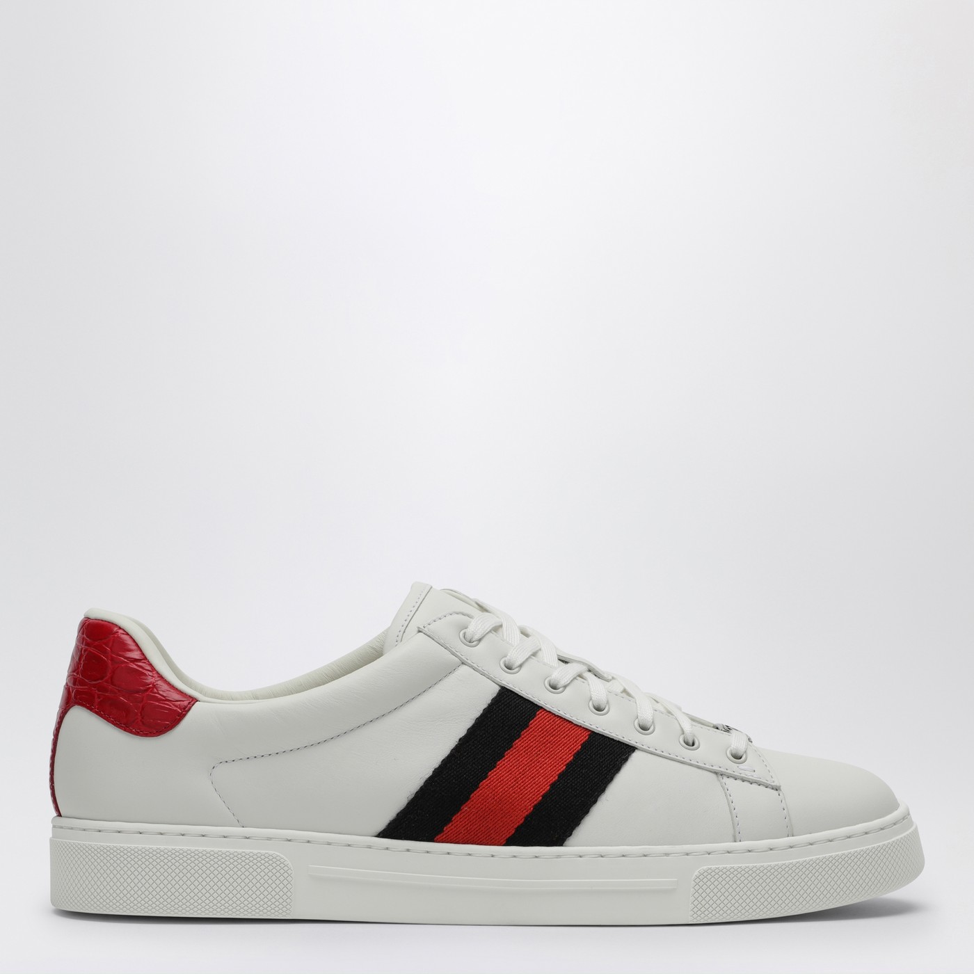 GUCCI Ace white/red leather low trainer | TheDoubleF
