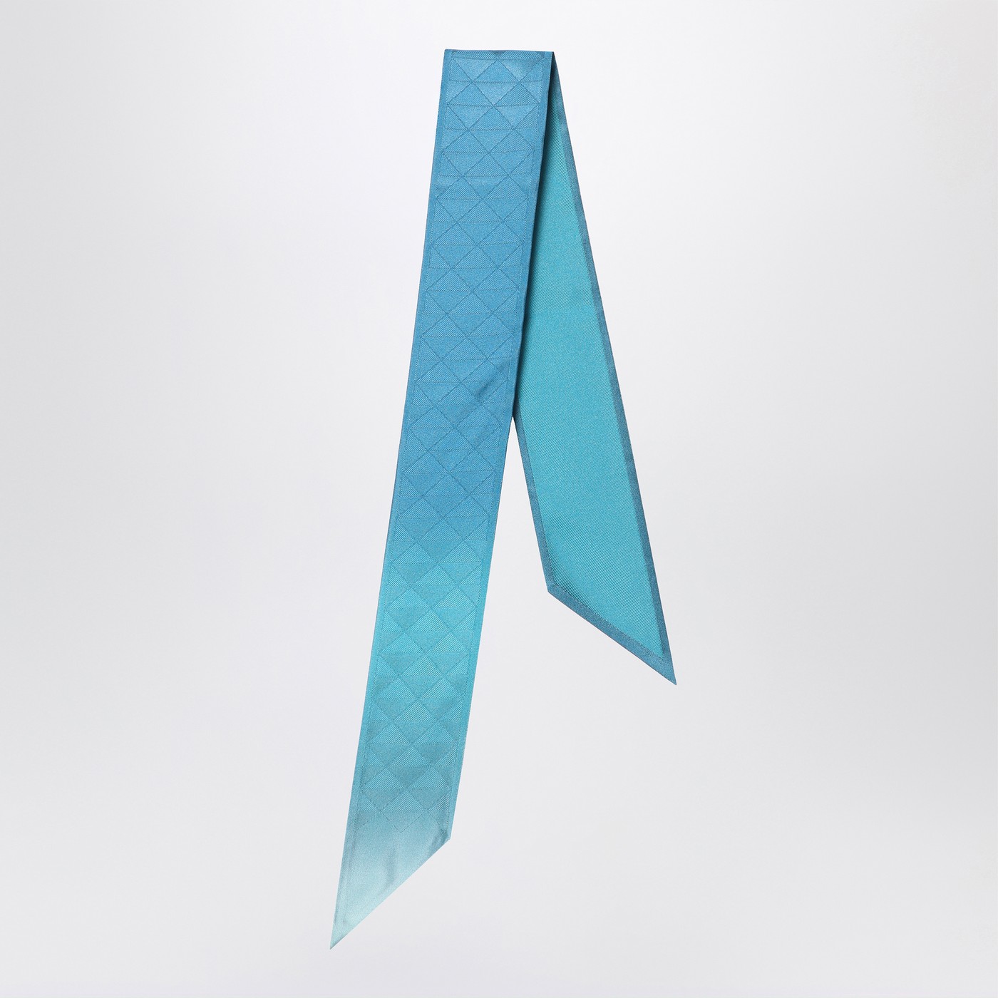 Prada Turquoise ribbon in silk twill | TheDoubleF