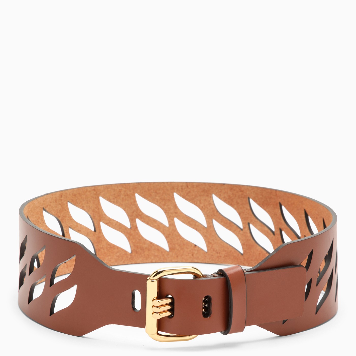 ETRO Brown perforated leather belt | TheDoubleF