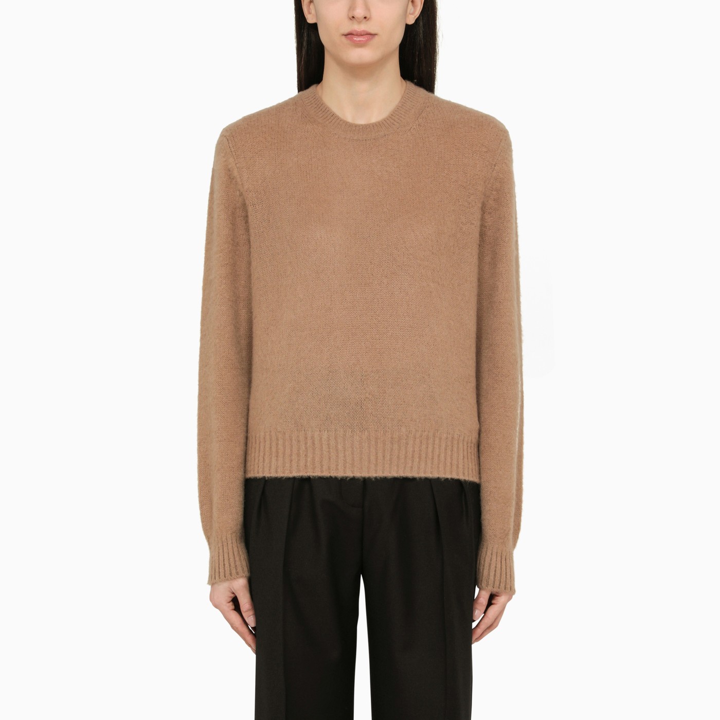Prada Camel-coloured cashmere sweater | TheDoubleF