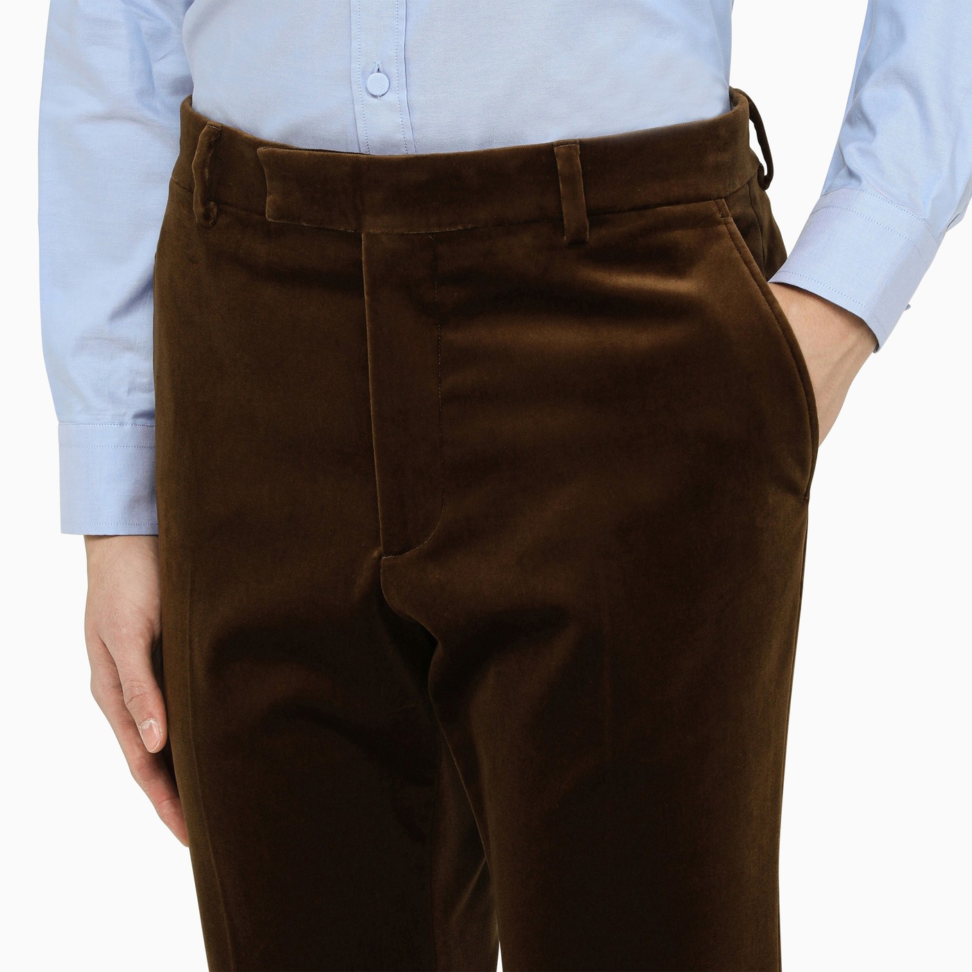 GUCCI Pantalone in velluto color moka | TheDoubleF