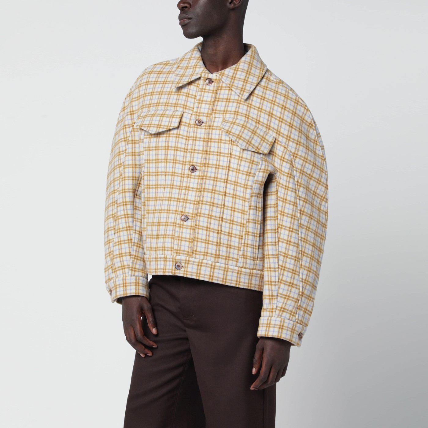 Séfr Matthieu jacket in checked wool cloth | TheDoubleF