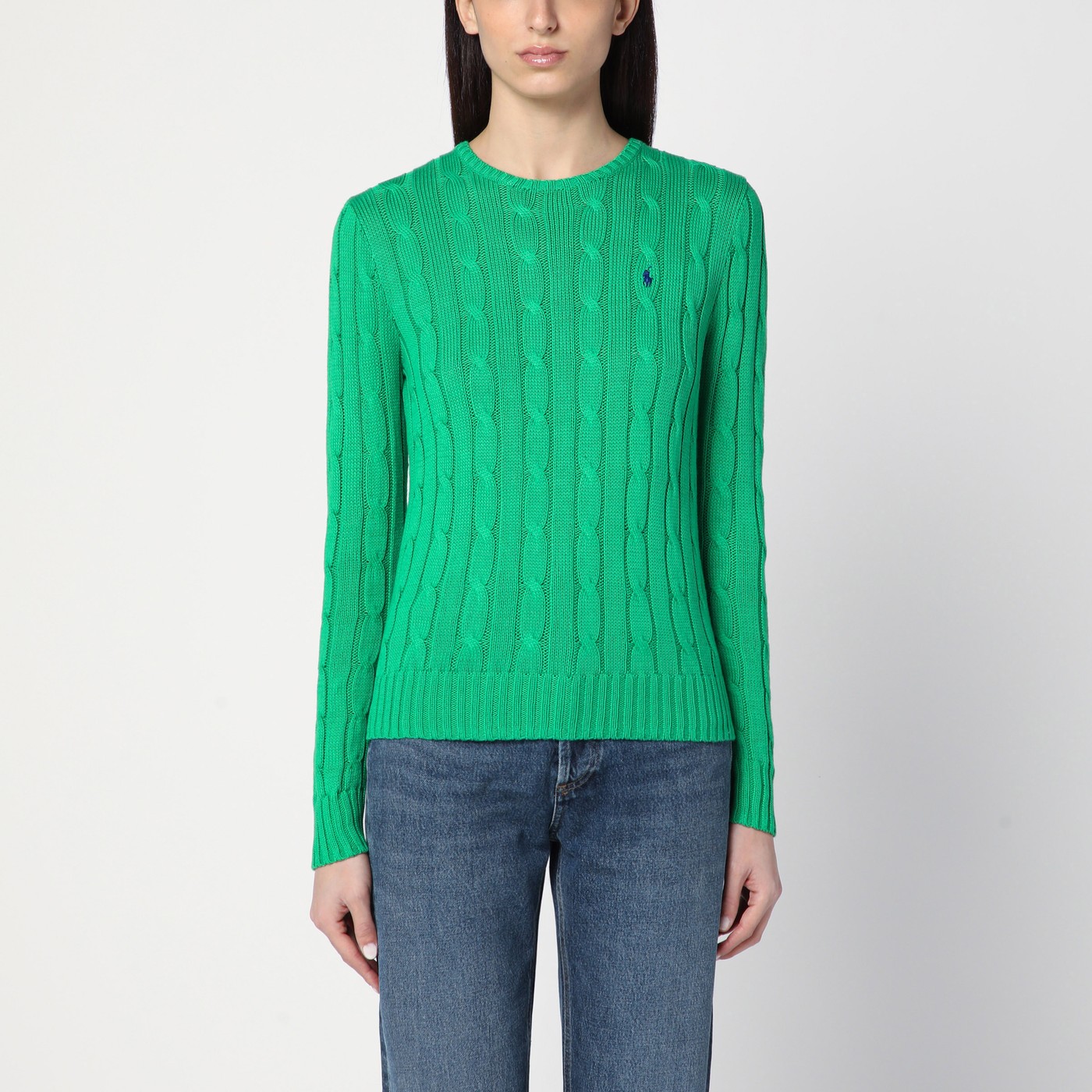 Polo Ralph Lauren Green cotton cable-knit jumper | TheDoubleF