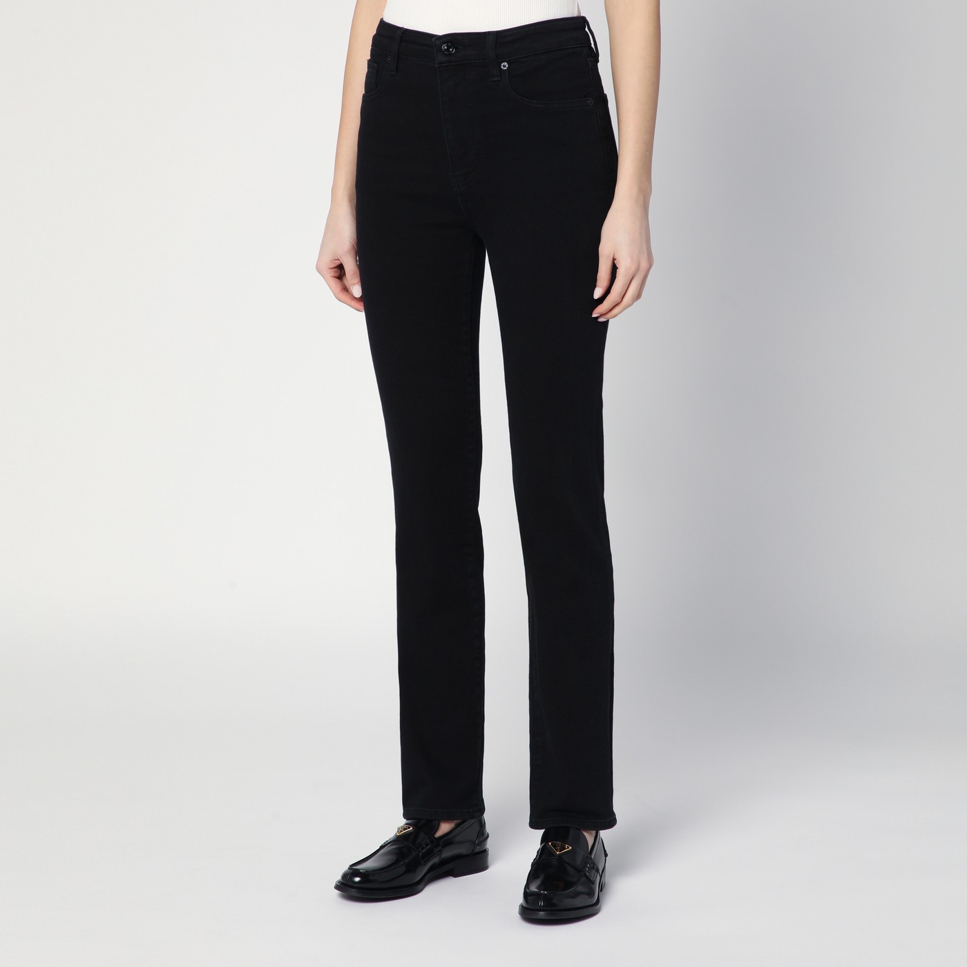 Frame Black straight-leg jeans The Pencil | TheDoubleF