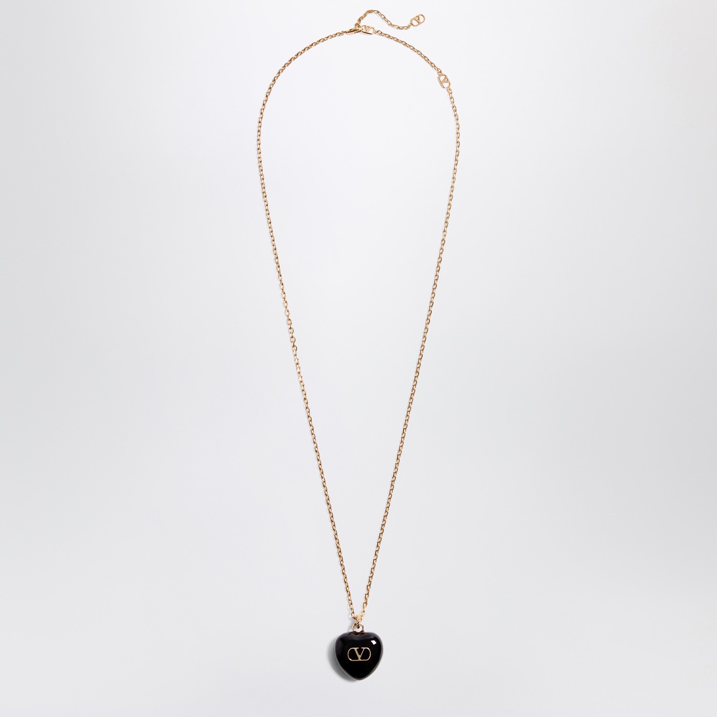 Valentino Garavani Coeur Royal necklace black | TheDoubleF