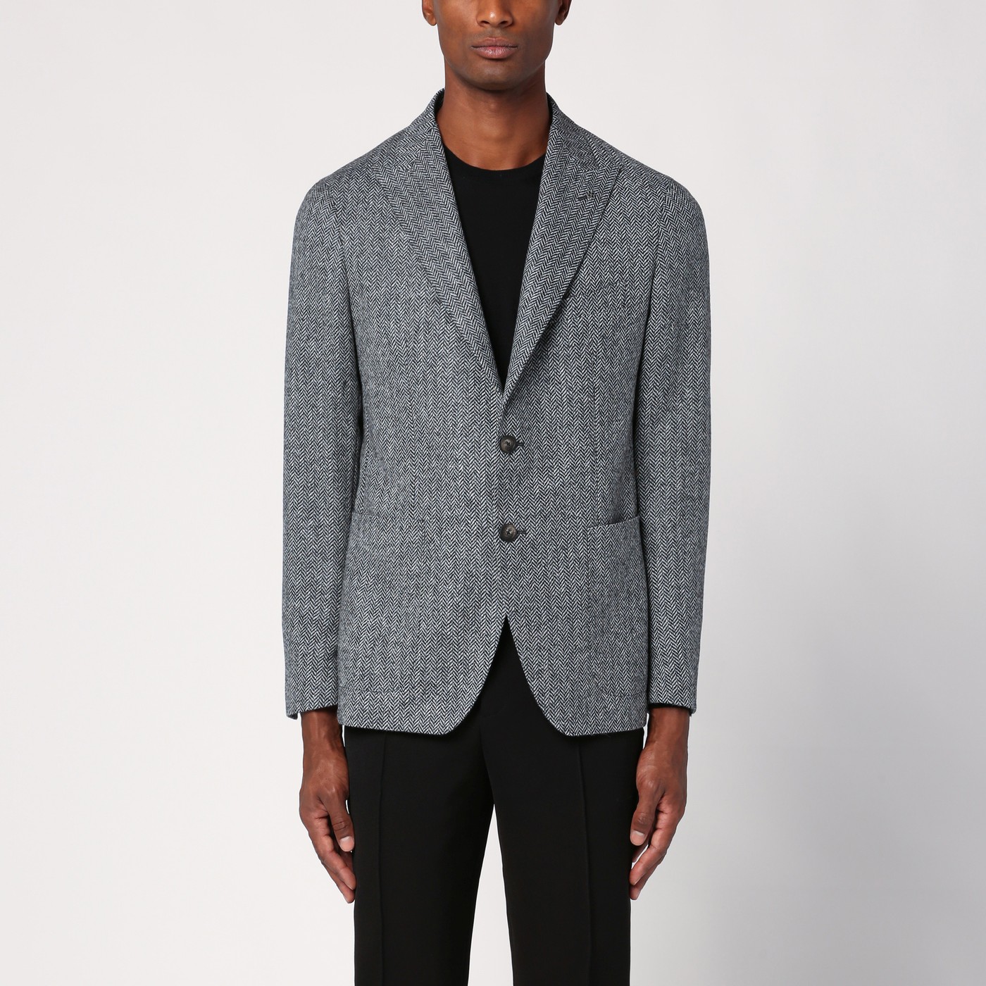 Tagliatore Single-breasted wool herringbone jacket | TheDoubleF