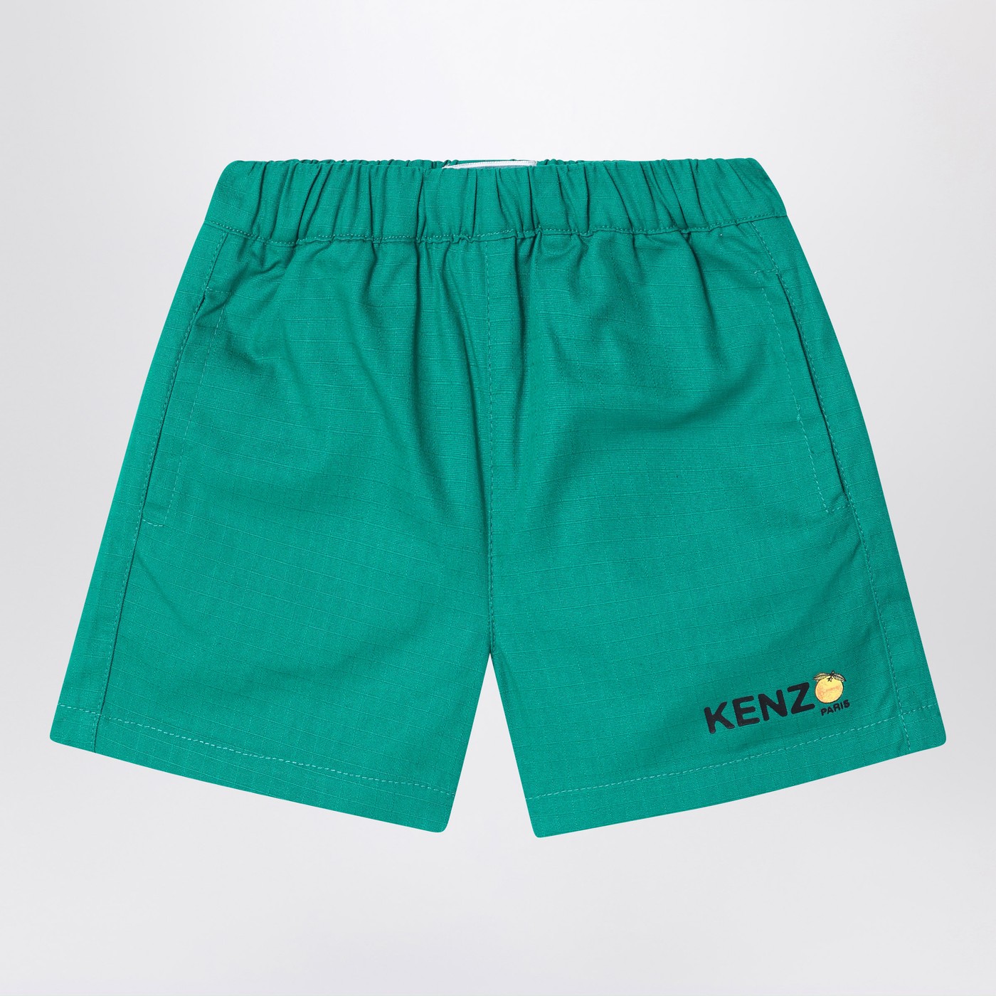 KENZO Green cotton shorts with logo | TheDoubleF