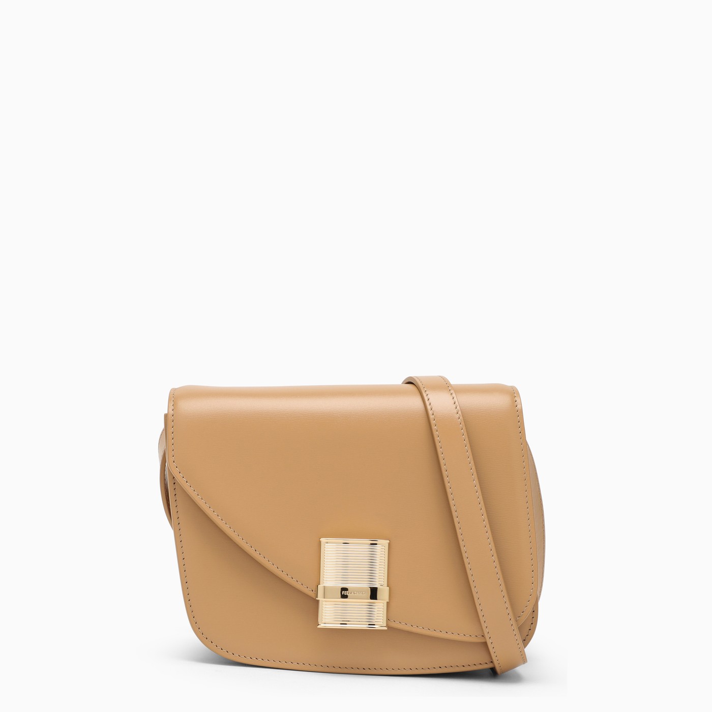 Ferragamo Fiamma S camel-coloured shoulder bag | TheDoubleF