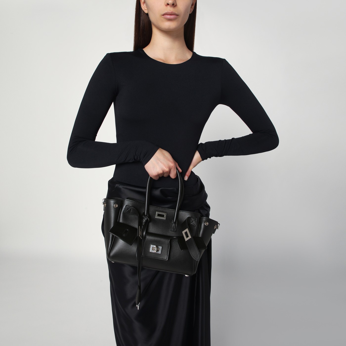 Balenciaga Mini-Tasche Carry All Bel Air schwarz aus Leder | TheDoubleF