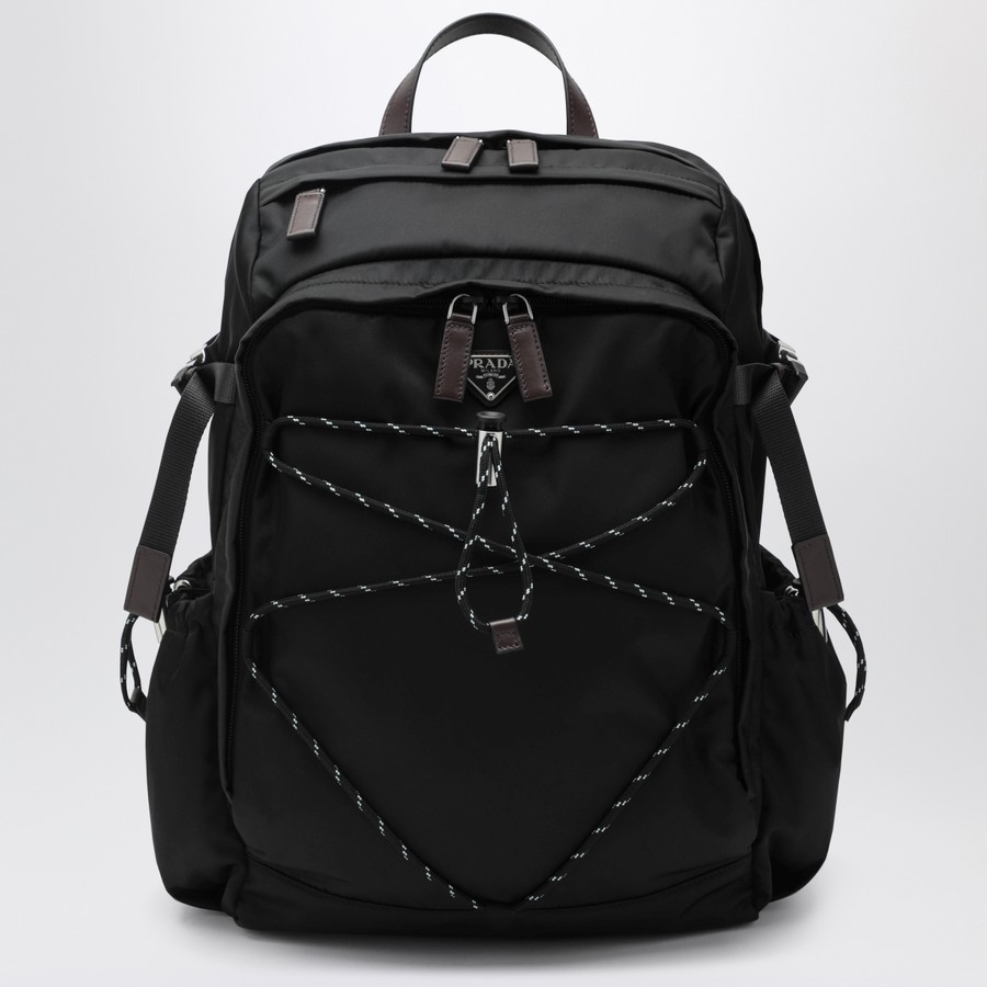 prada nylon backpack black