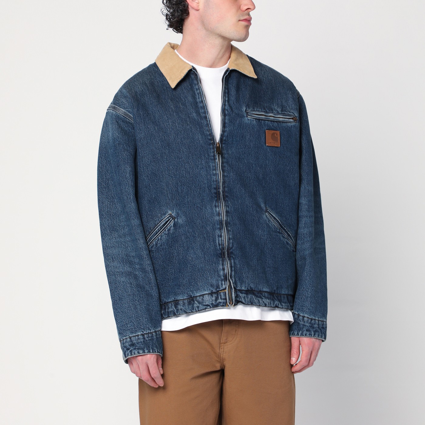 Carhartt WIP OG Detroit blue jacket in denim | TheDoubleF
