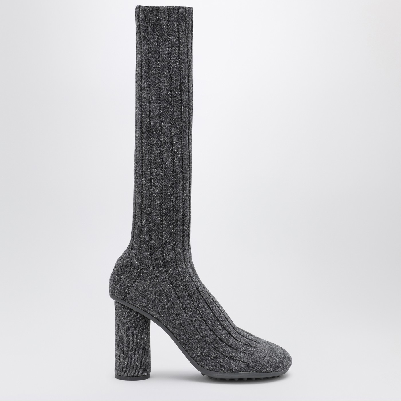 Bottega Veneta Atomic anthracite grey sock effect boot in wool blend ...