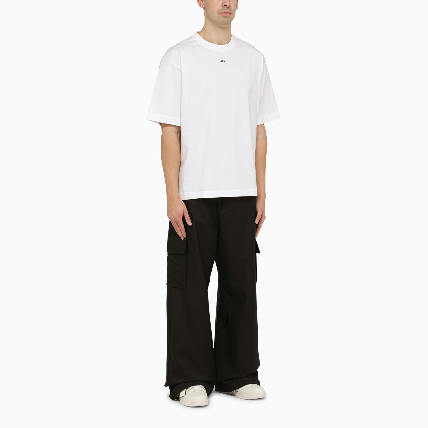Off-White™ Pantalon cargo noir avec broderie logo | TheDoubleF