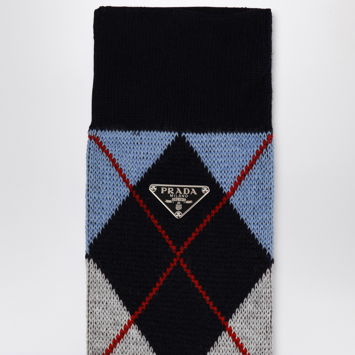 Prada Blue socks with Argyle pattern | TheDoubleF
