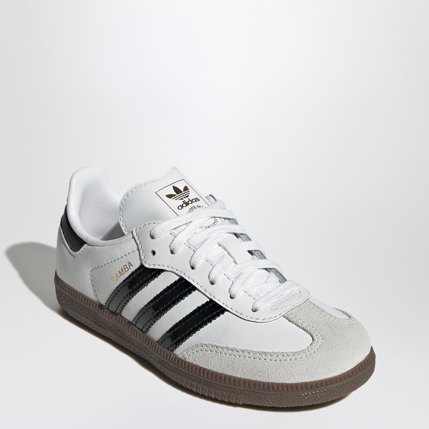 adidas Originals Samba white/black sneakers with elastic laces | TheDoubleF