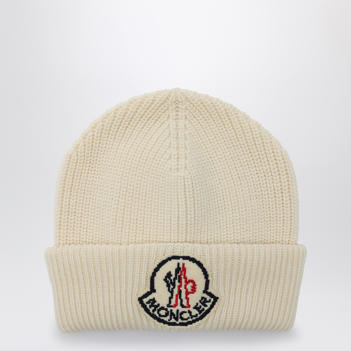 Moncler White wool cap with logo | TheDoubleF