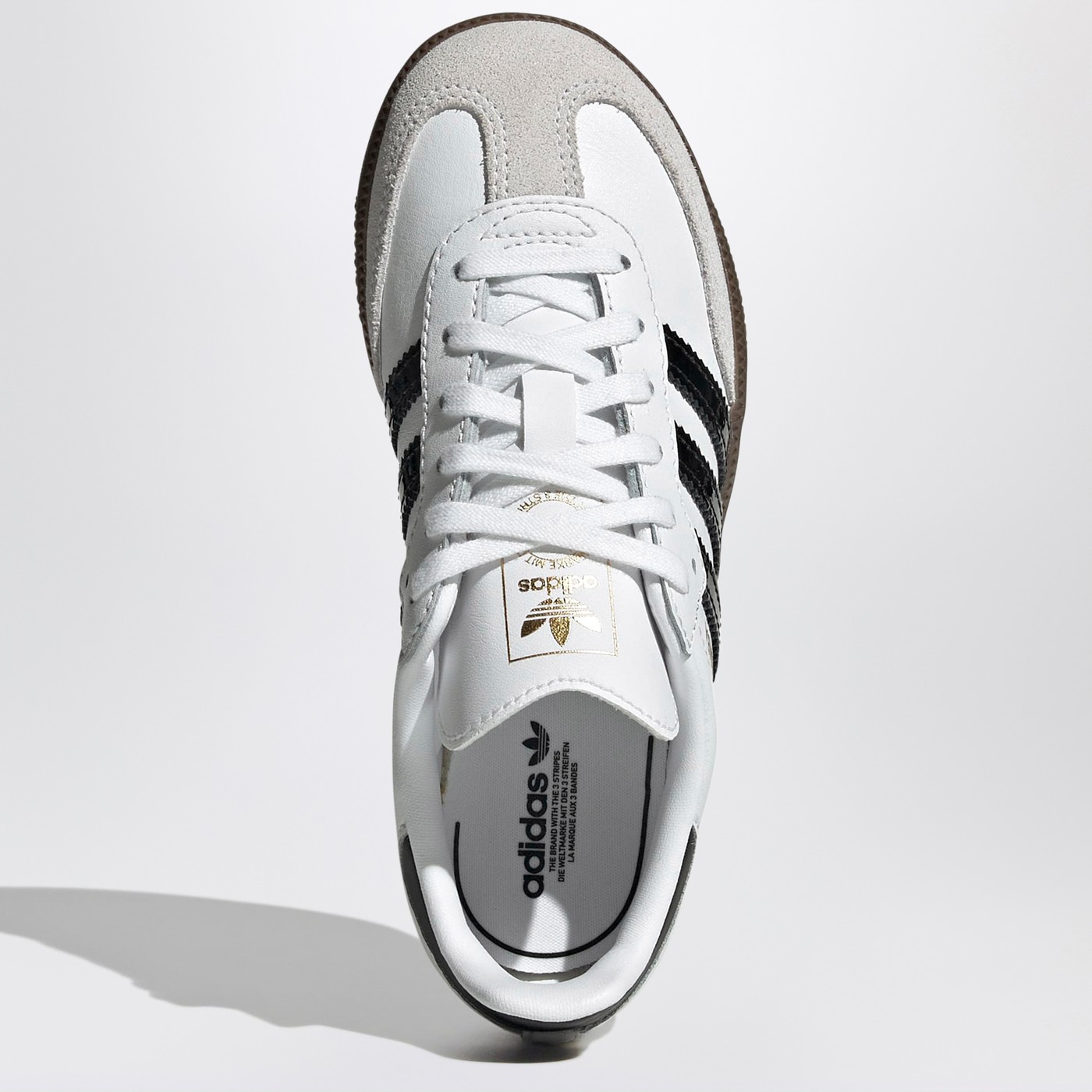 adidas Originals Samba white/black sneakers with elastic laces | TheDoubleF