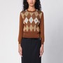 Prada Tobacco-coloured sweater with Argyle pattern | TheDoubleF