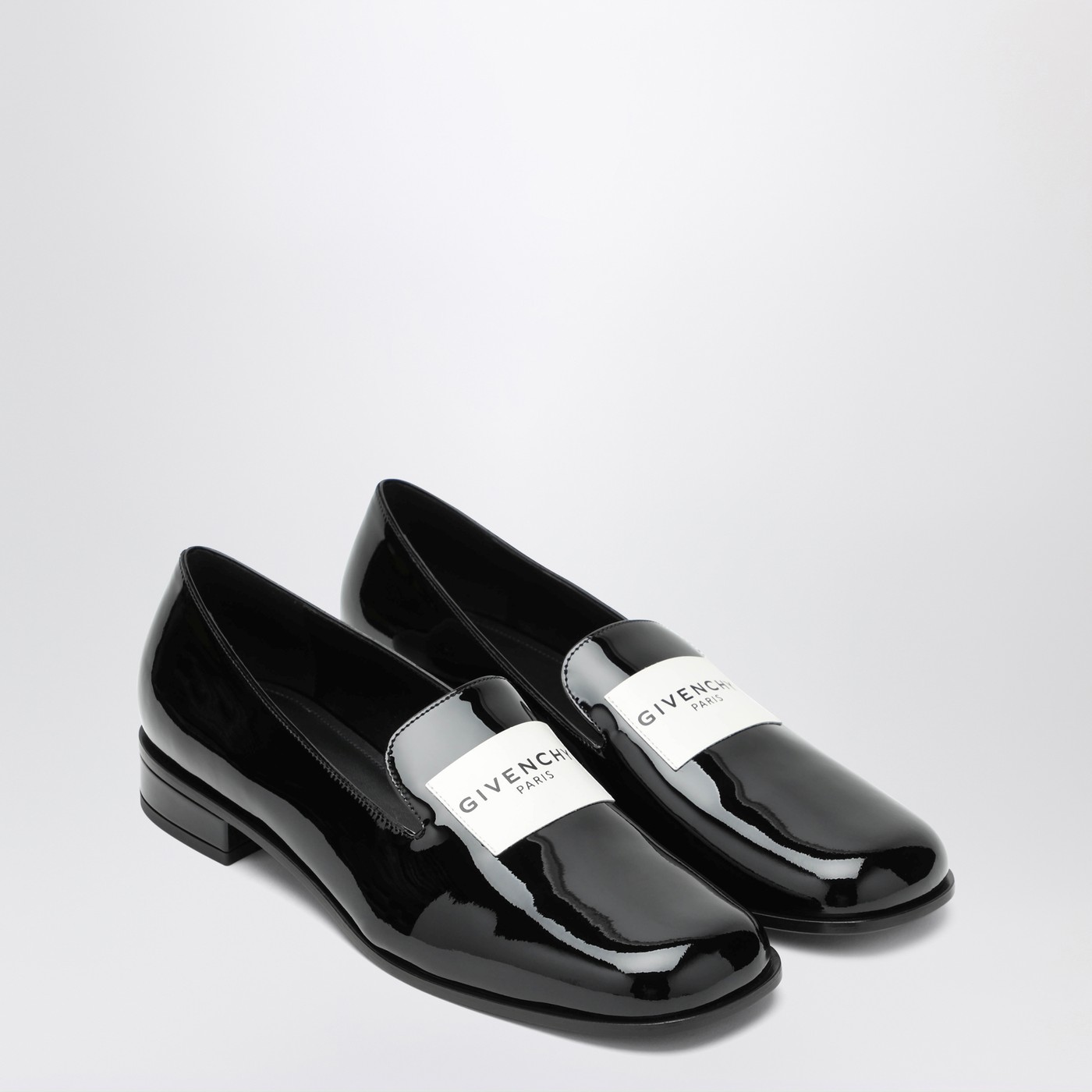 Givenchy Black patent leather tuxedo loafers | TheDoubleF