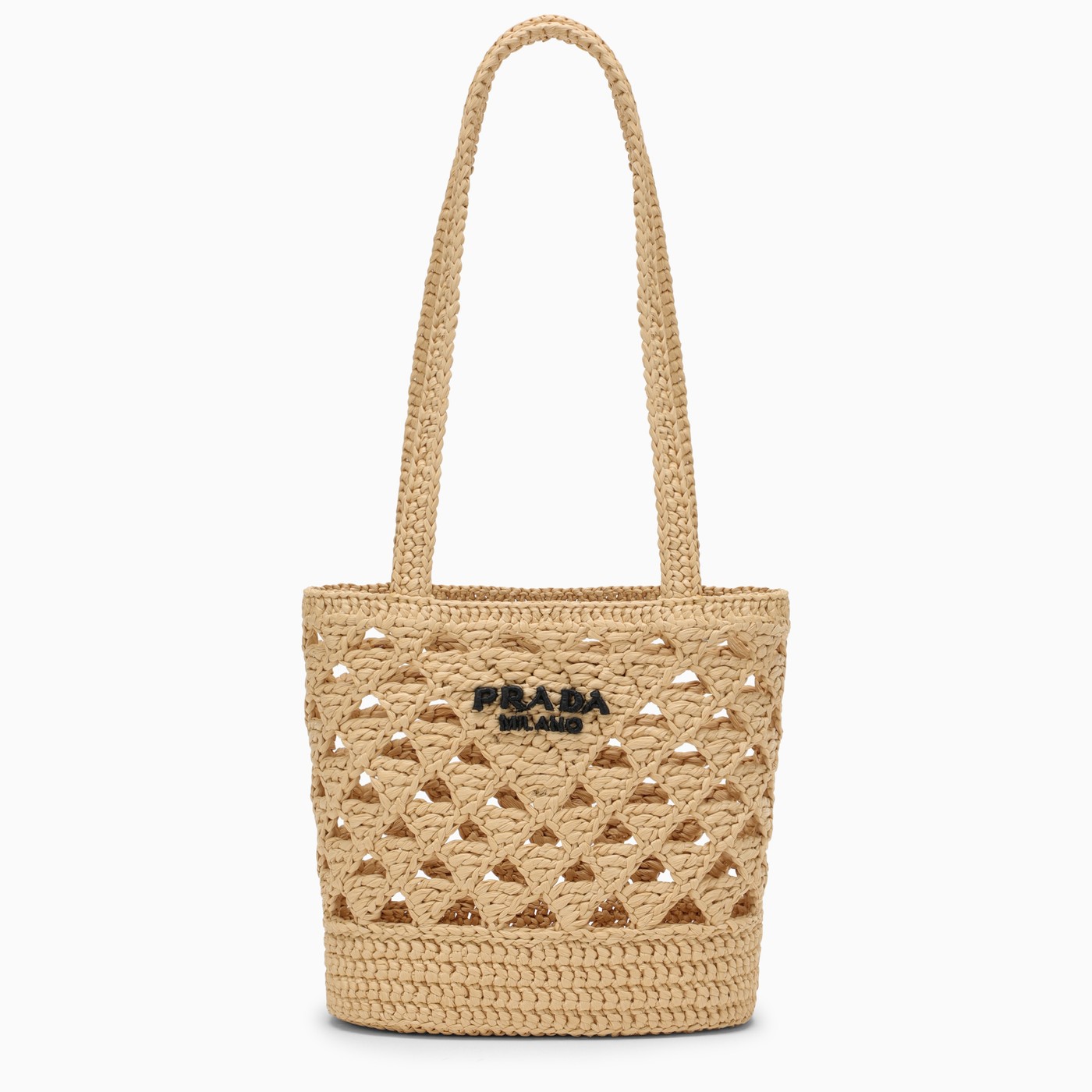 Prada Natural raffia medium shoulder bag | TheDoubleF