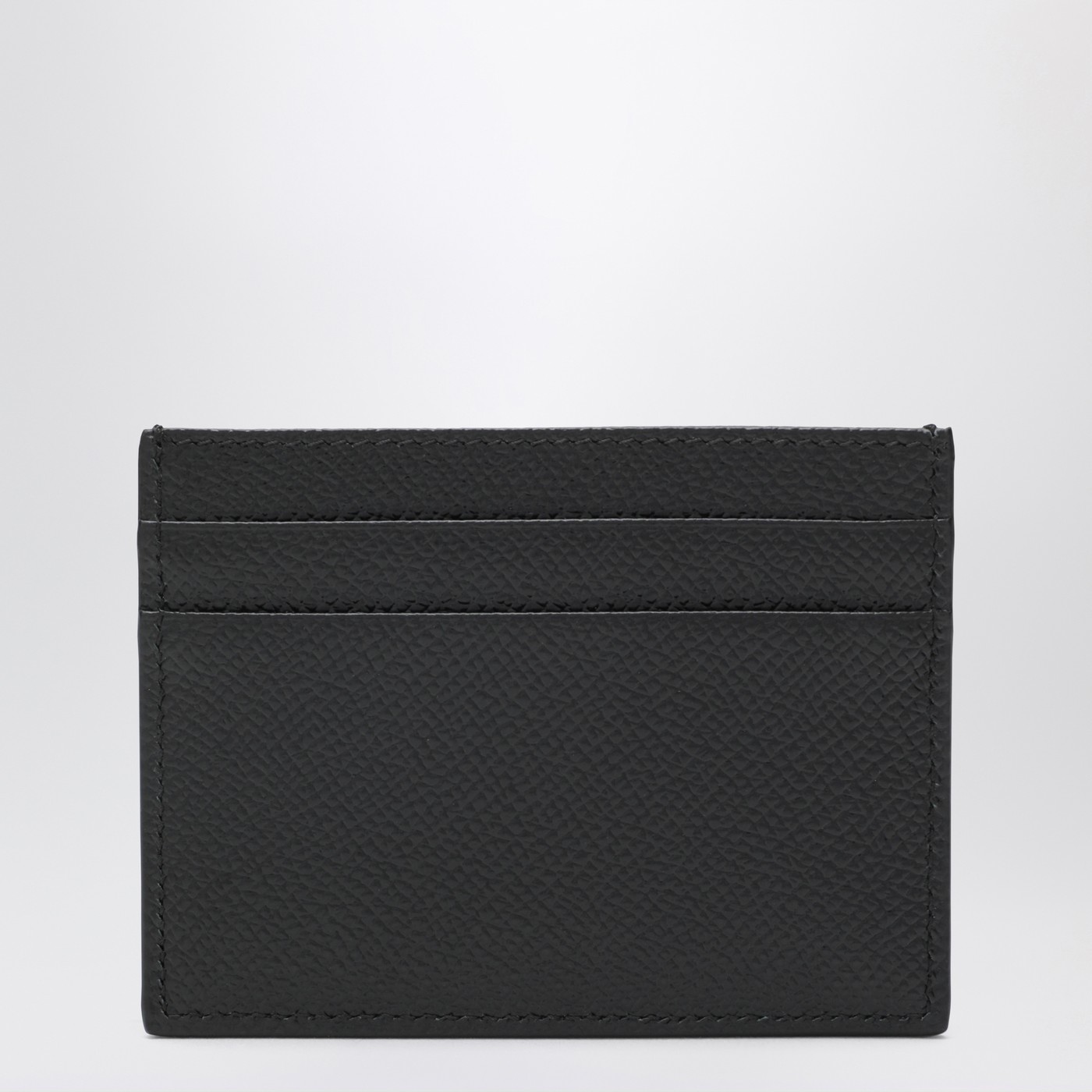 Dolce&Gabbana Porte-cartes en cuir dauphine noir avec plaque logo ...