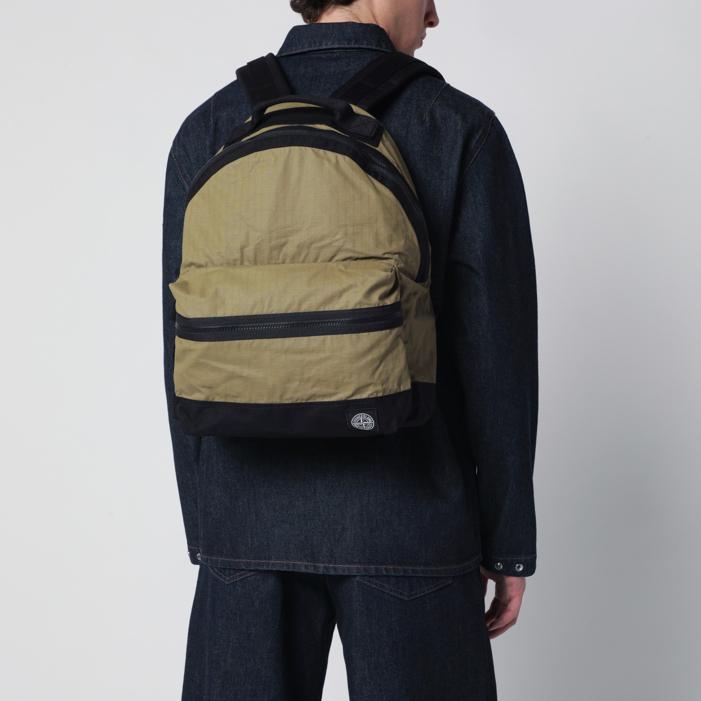 Stone Island Military green cotton ripstop backpack | TheDoubleF
