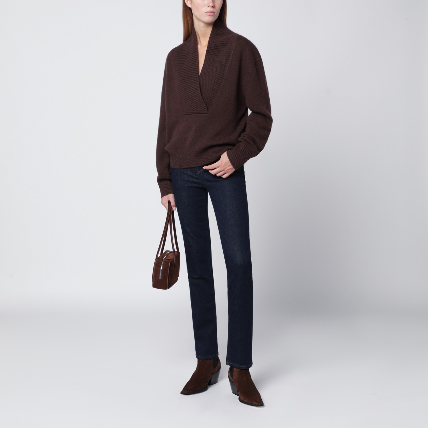 Frame Dark blue straight jeans The Pencil | TheDoubleF