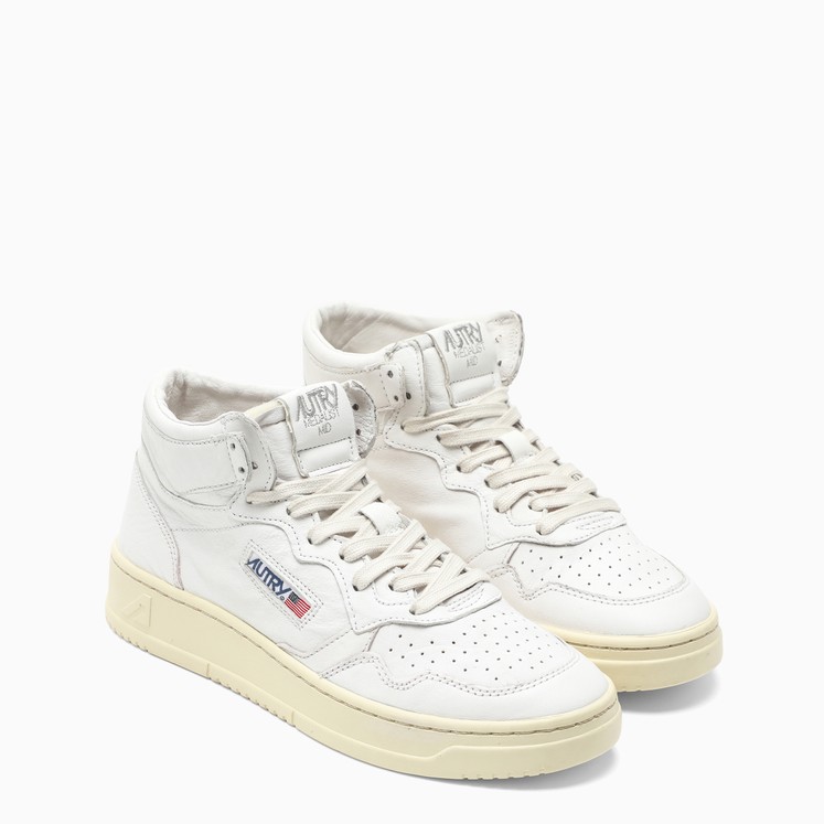 AUTRY White leather high-top sneakers | TheDoubleF
