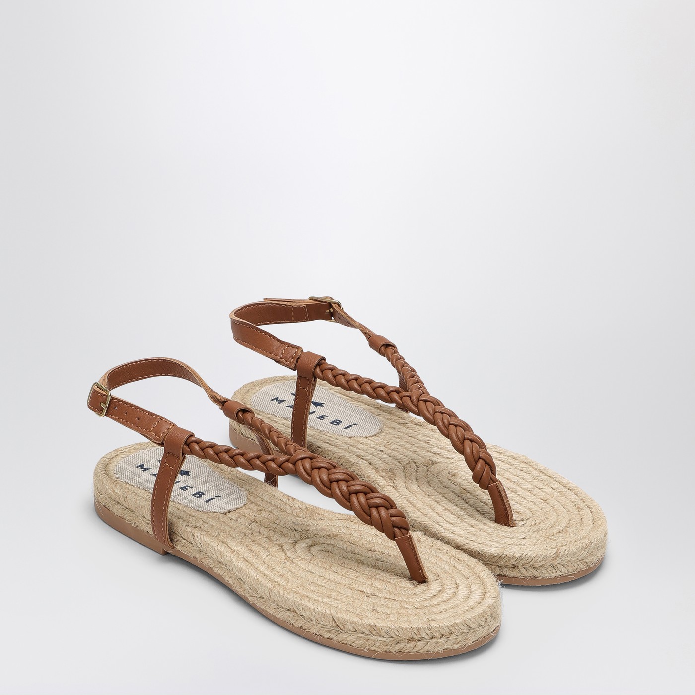 Manebí Brown braided leather Canyon sandal | TheDoubleF