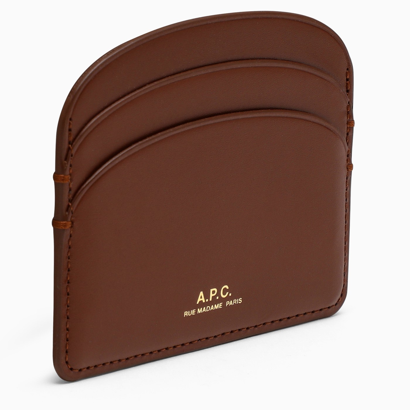 A.P.C. Brown Demi-Lune credit card holder | TheDoubleF