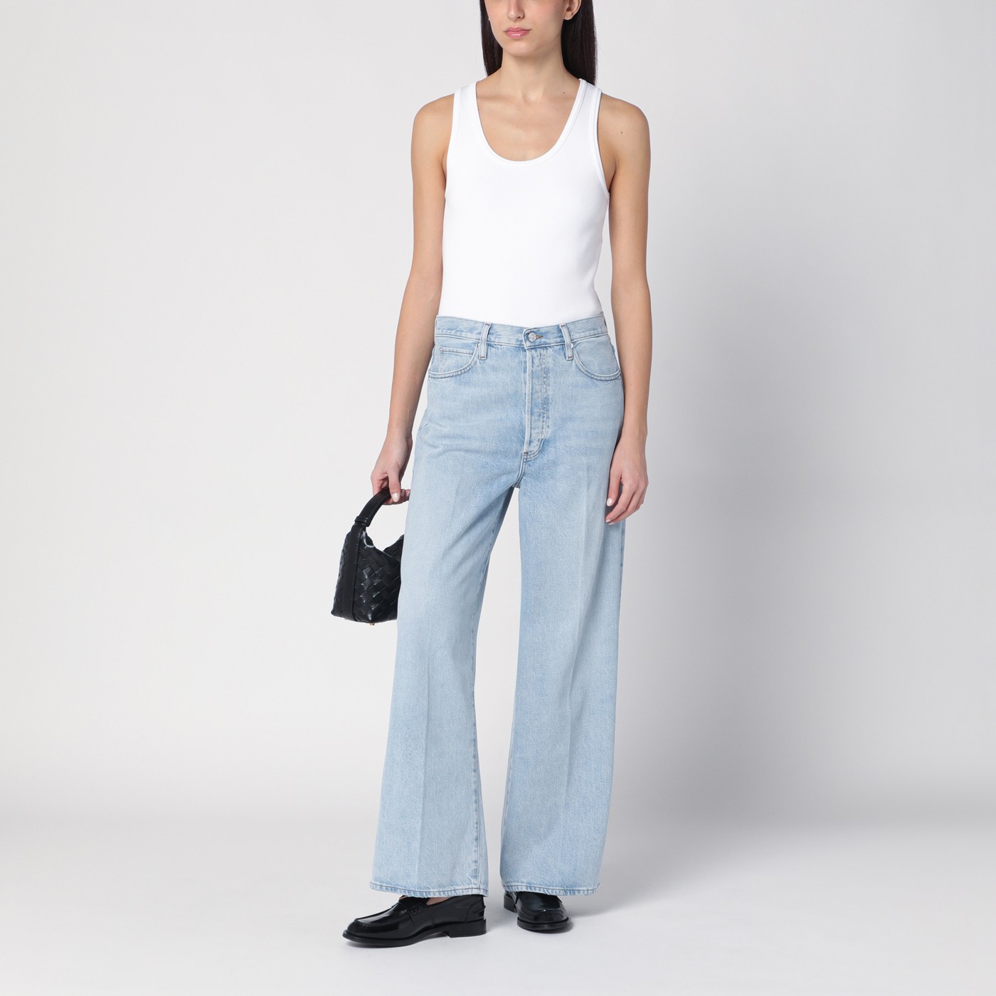 Frame Jeans Low Baggy Wide Leg Jeans aus biologischem Denim | TheDoubleF