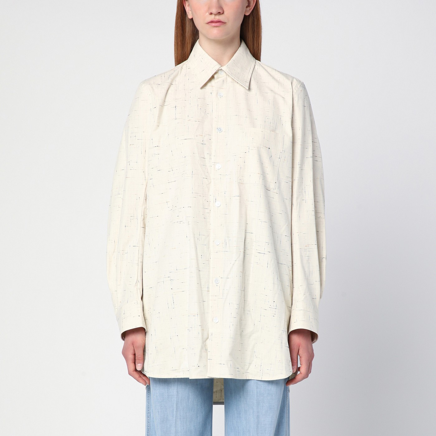 Bottega Veneta Camicia in misto cotone con texture incrociata | TheDoubleF