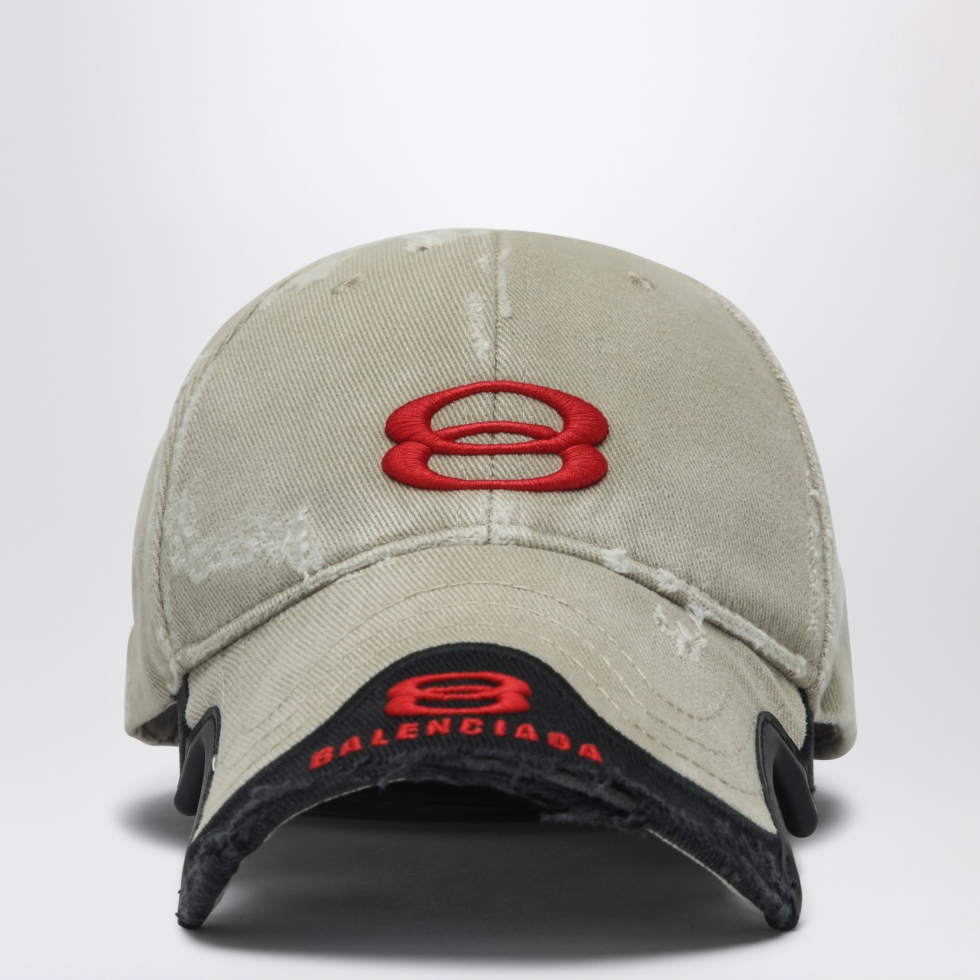 Balenciaga Unity Sports Icon beige/red baseball cap | TheDoubleF
