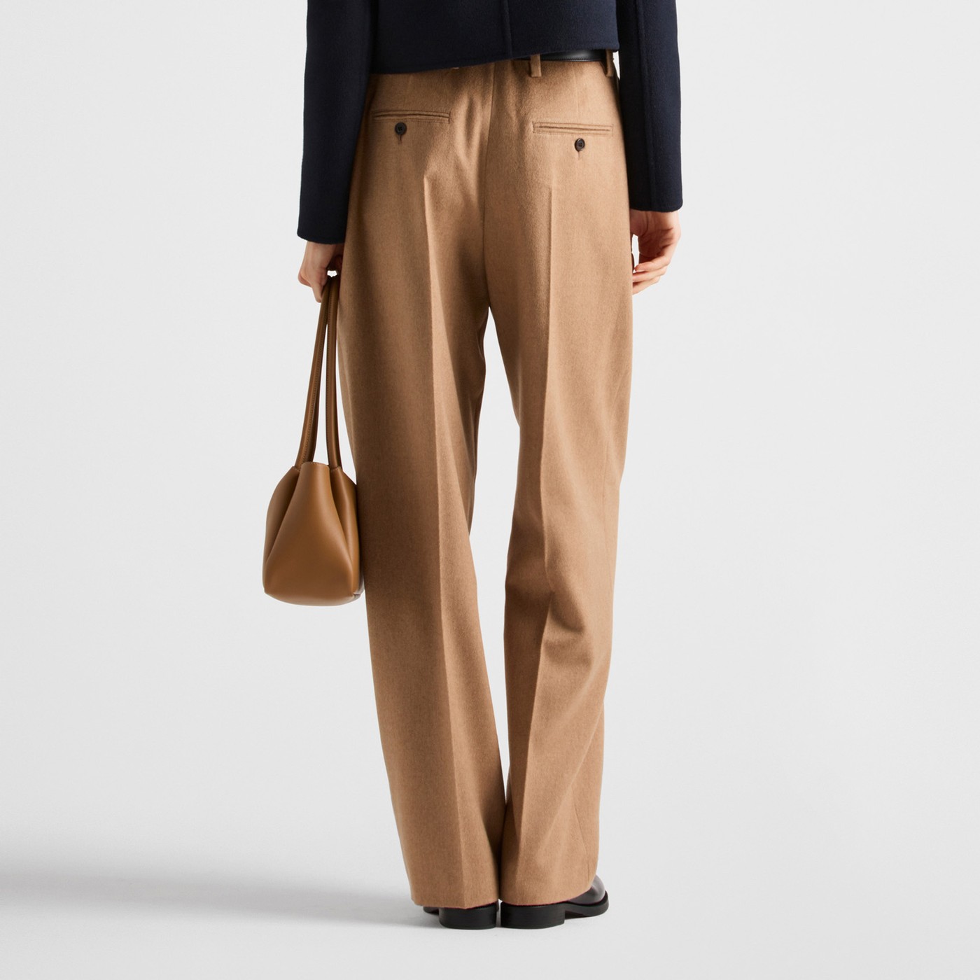 Prada Camel pants with pleats | TheDoubleF