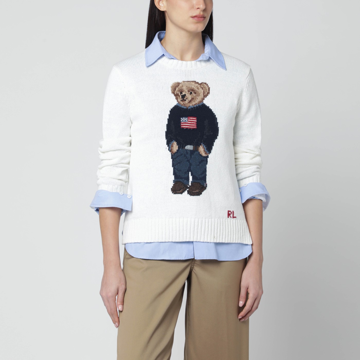 Polo Ralph Lauren White Polo Bear sweater | TheDoubleF