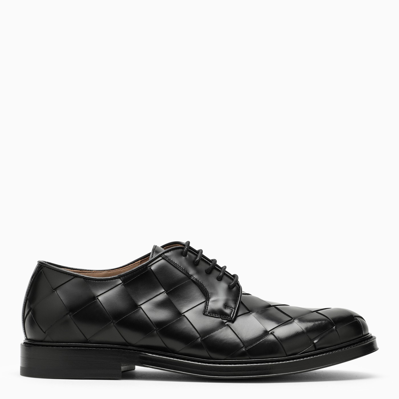 Bottega Veneta Black Intrecciato Tie Laced up shoe | TheDoubleF