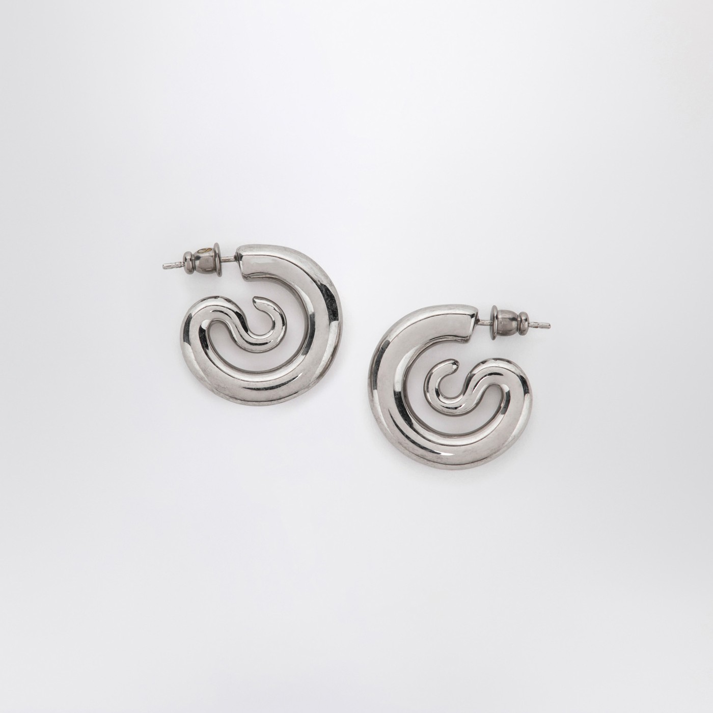 Panconesi Serpent Hoops Extra Small earrings in silver tone | TheDoubleF