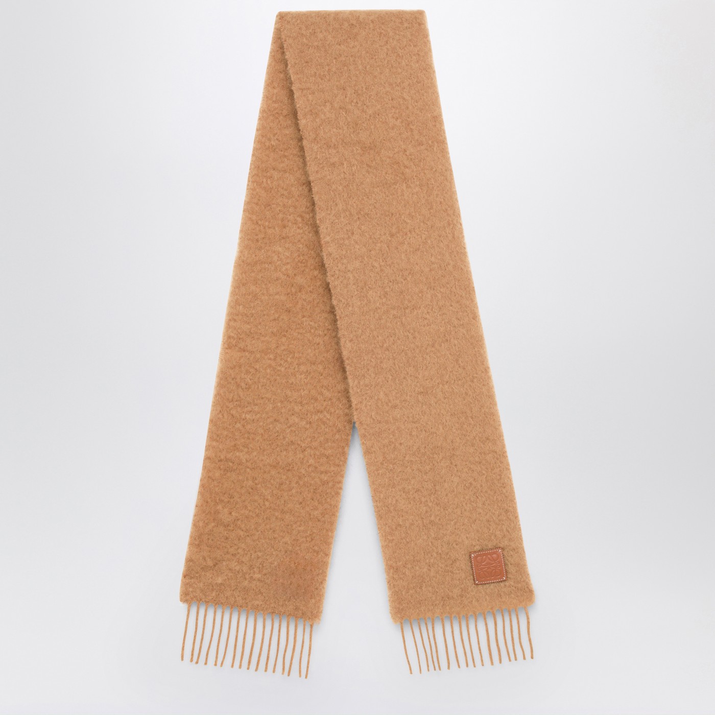 Loewe Camel scarf with fringes | TheDoubleF