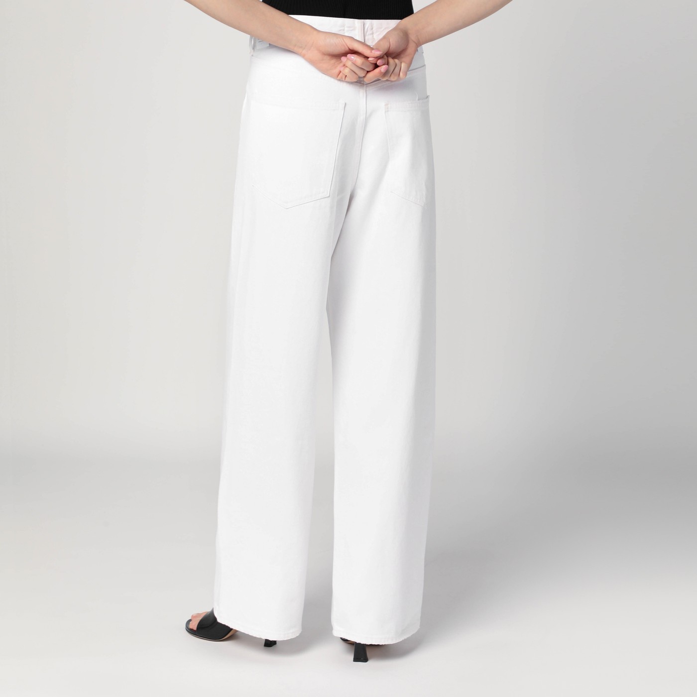 AGOLDE Wide Vana Fold white jeans | TheDoubleF
