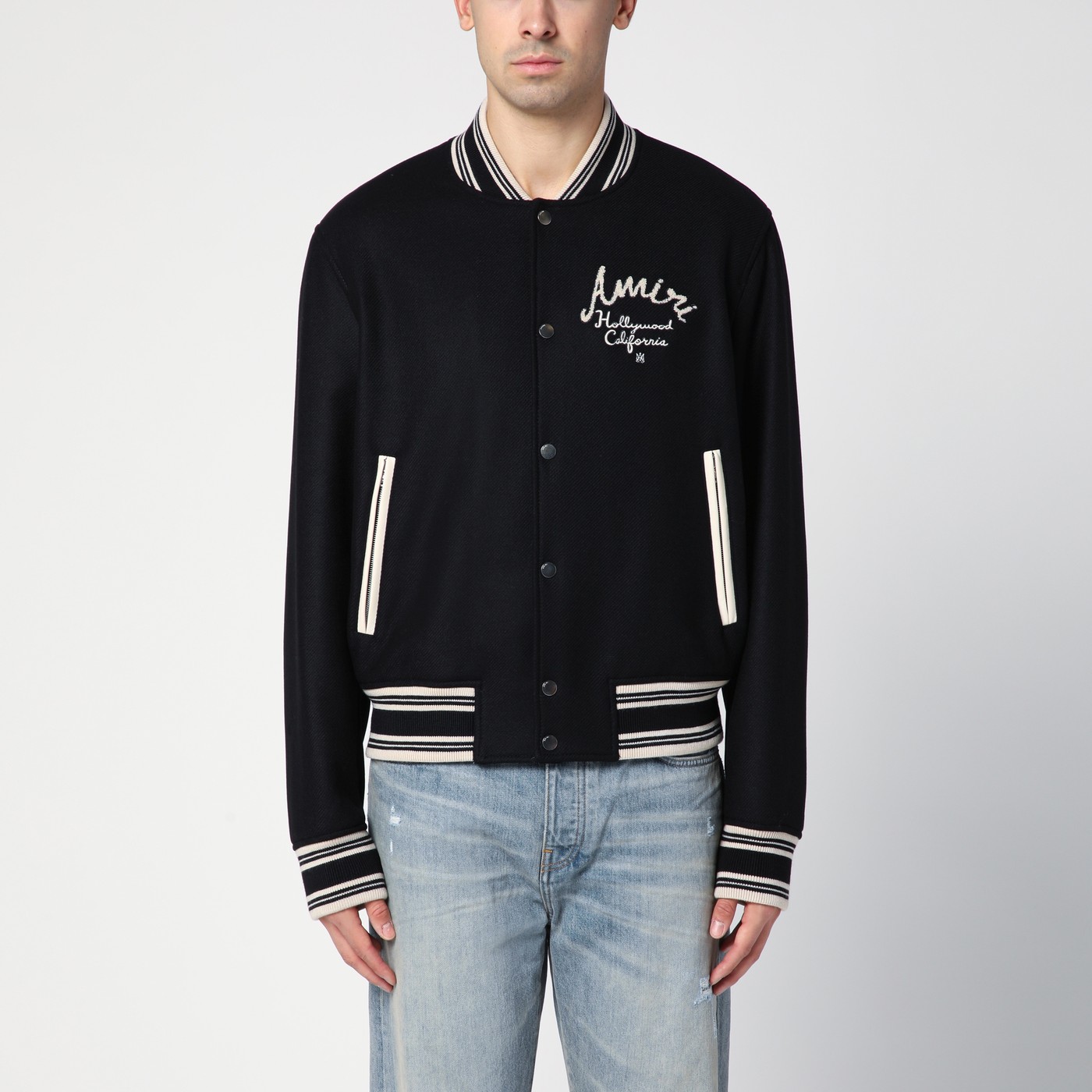 AMIRI Black wool blend bomber jacket | TheDoubleF