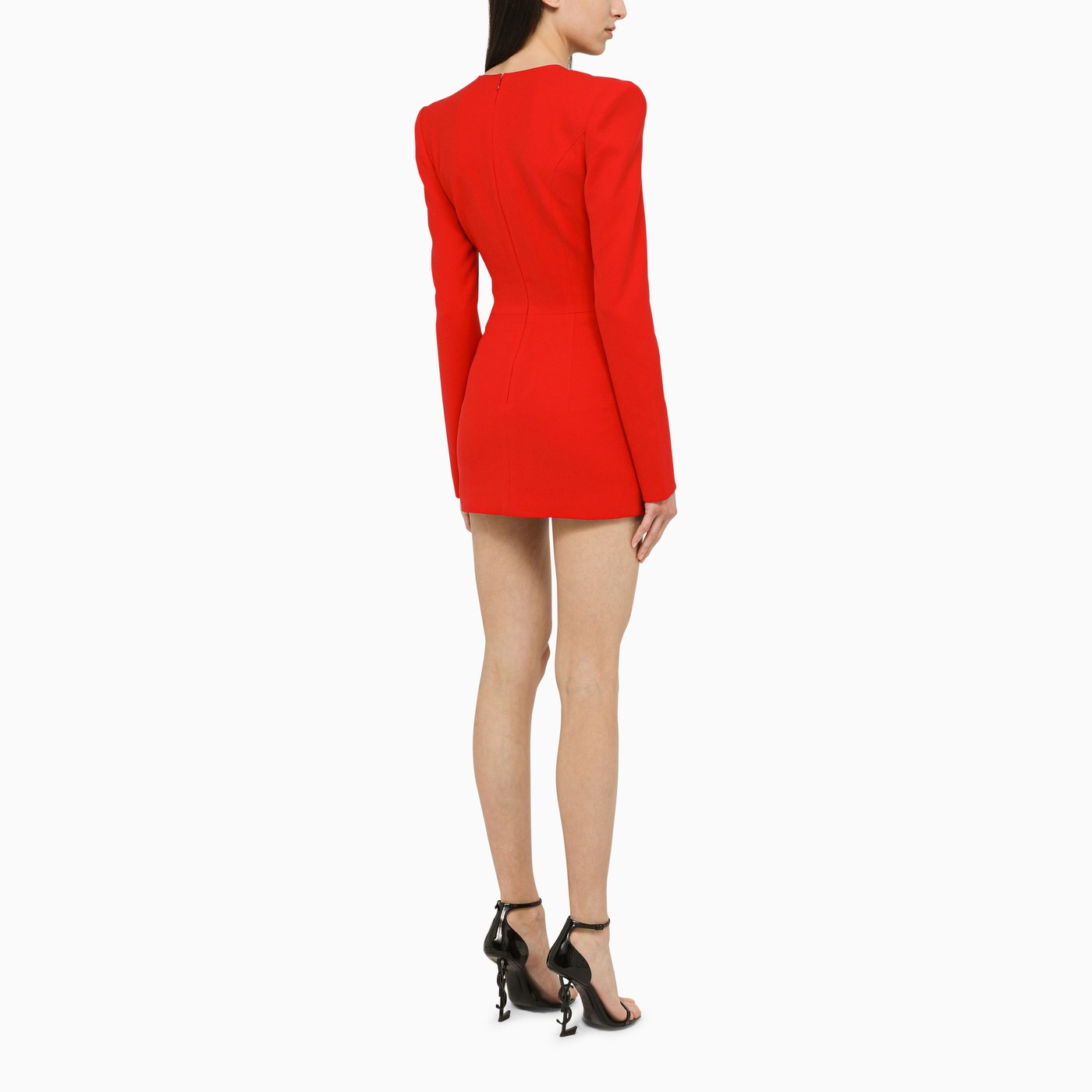 MÔnot Red Low Cut Mini Dress Thedoublef