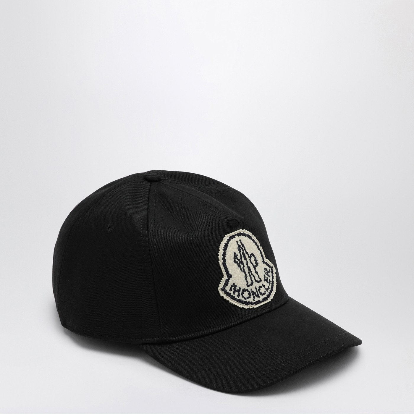 Moncler Black baseball cap with logo | TheDoubleF