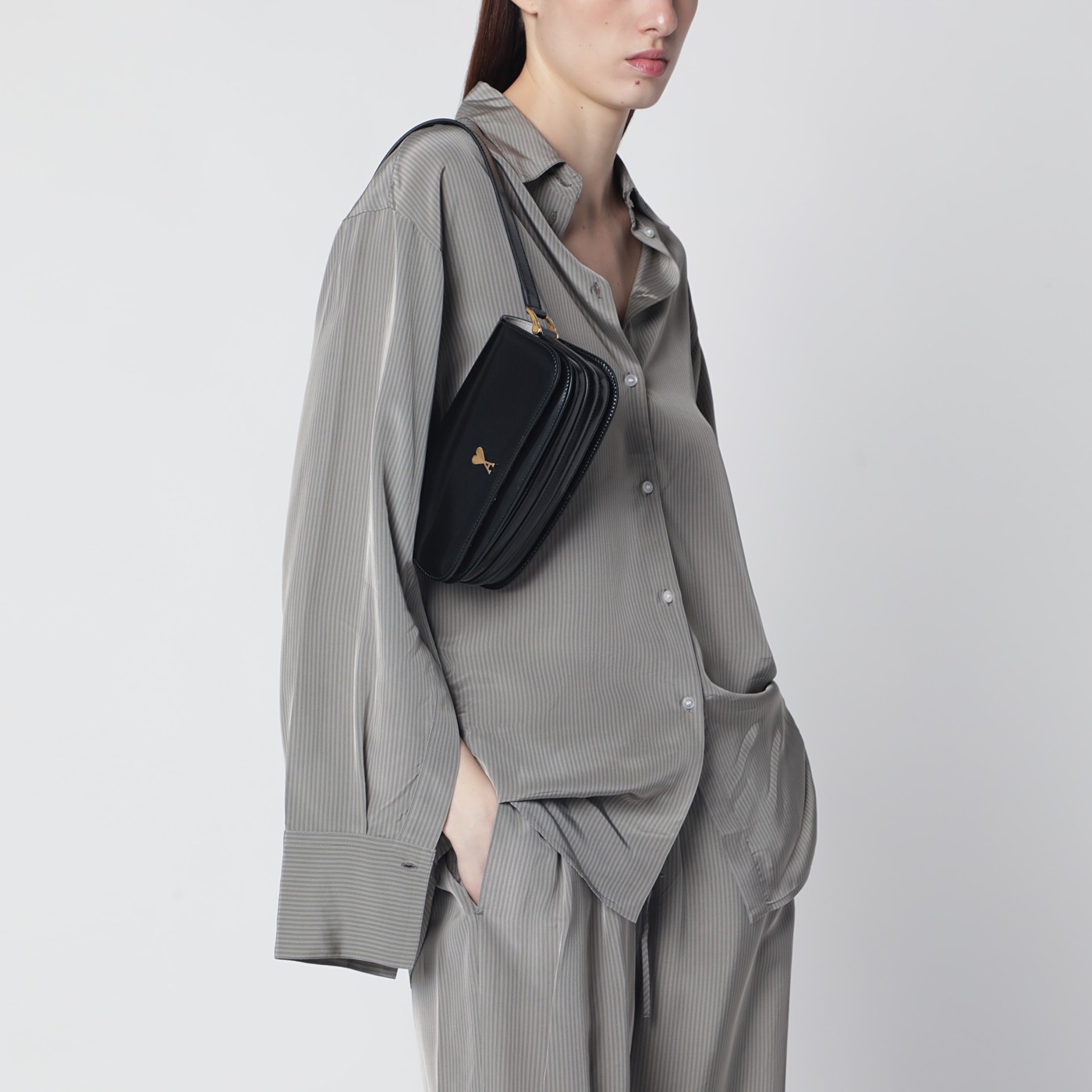 Ami Paris Paris Paris shoulder bag in black | TheDoubleF