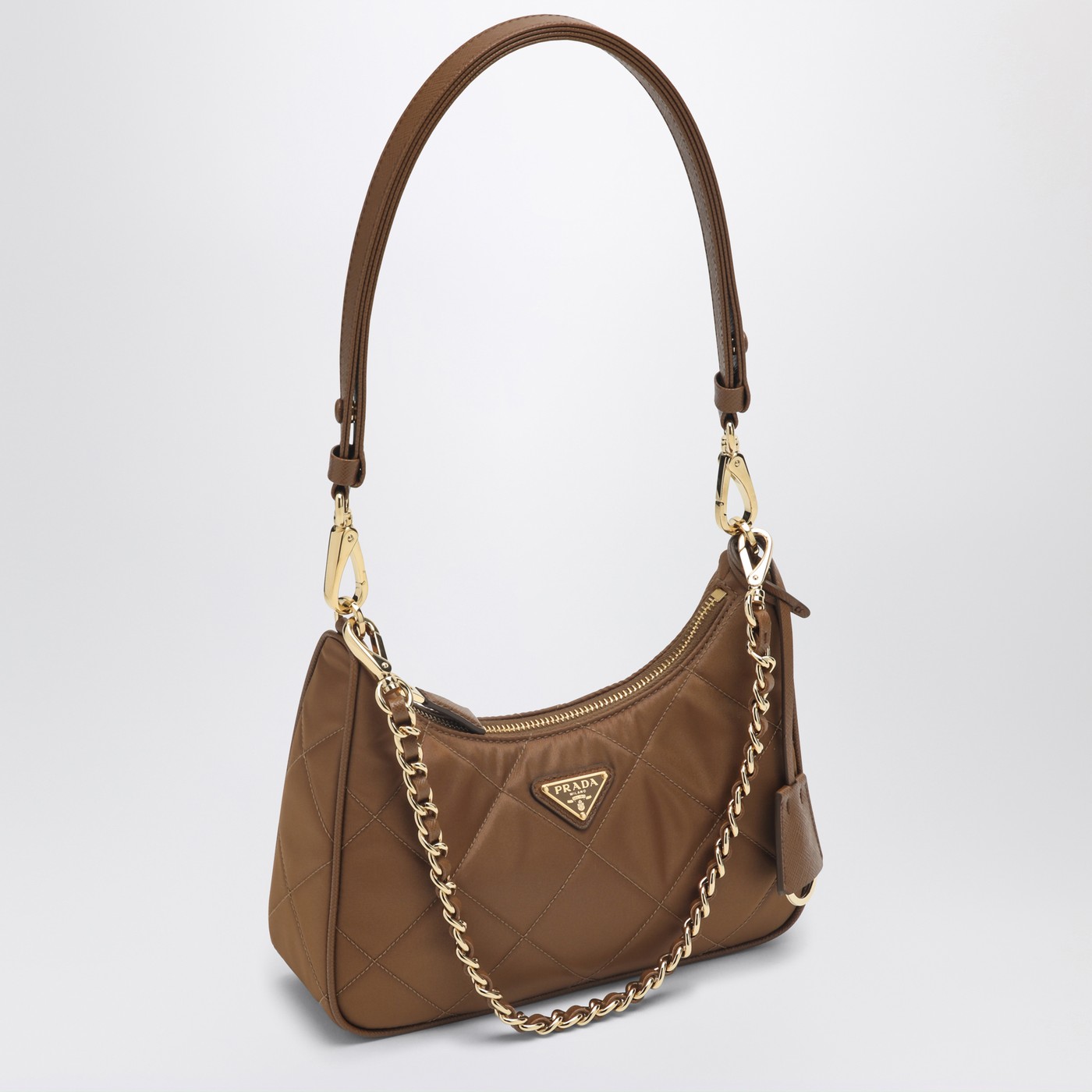 Prada Mini bag Re-Edition 1995 Chaîne brandy colour | TheDoubleF