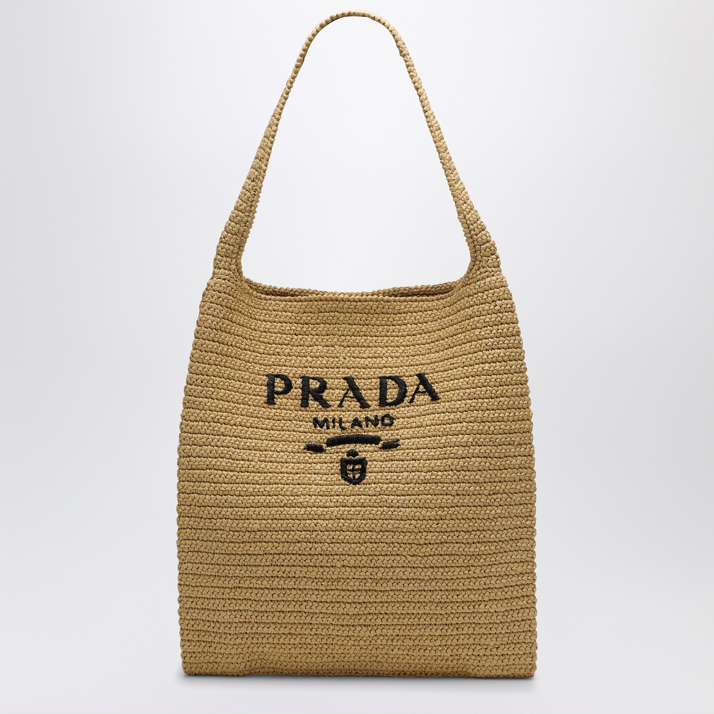 Prada Sac fourre-tout en raphia beige | TheDoubleF