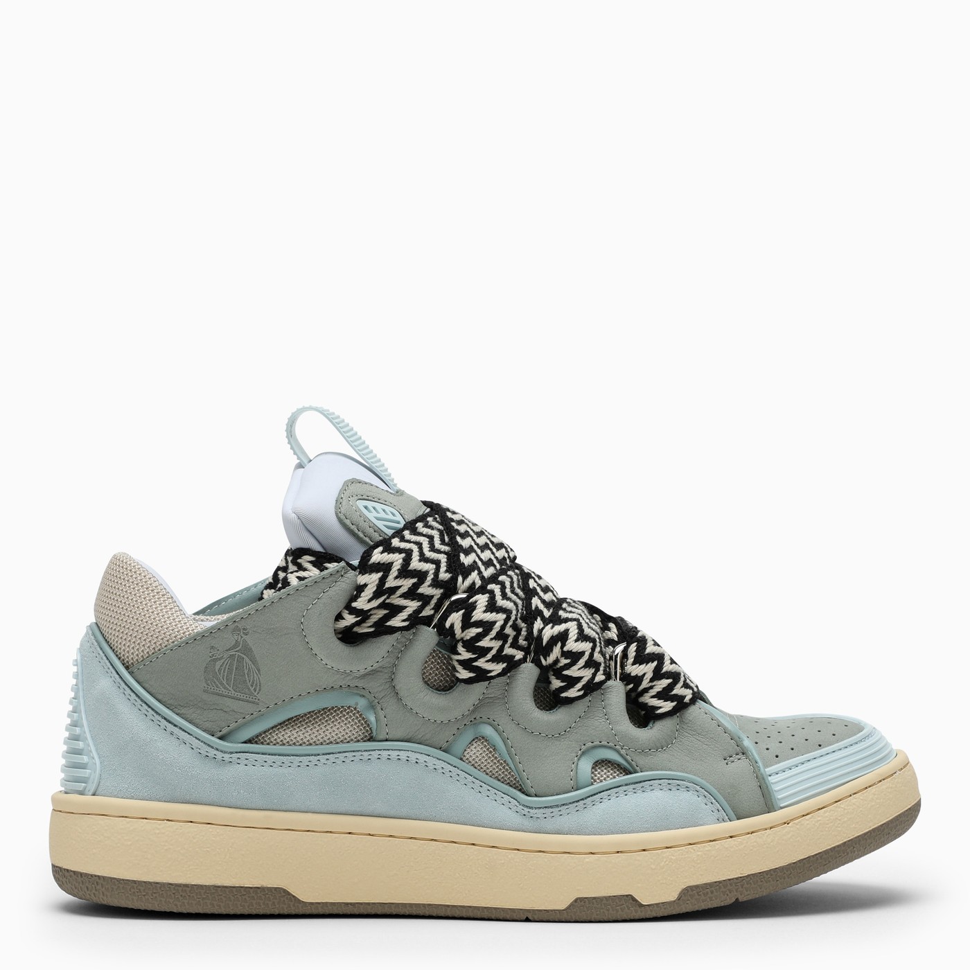 Lanvin Pale blue leather Curb sneakers | TheDoubleF