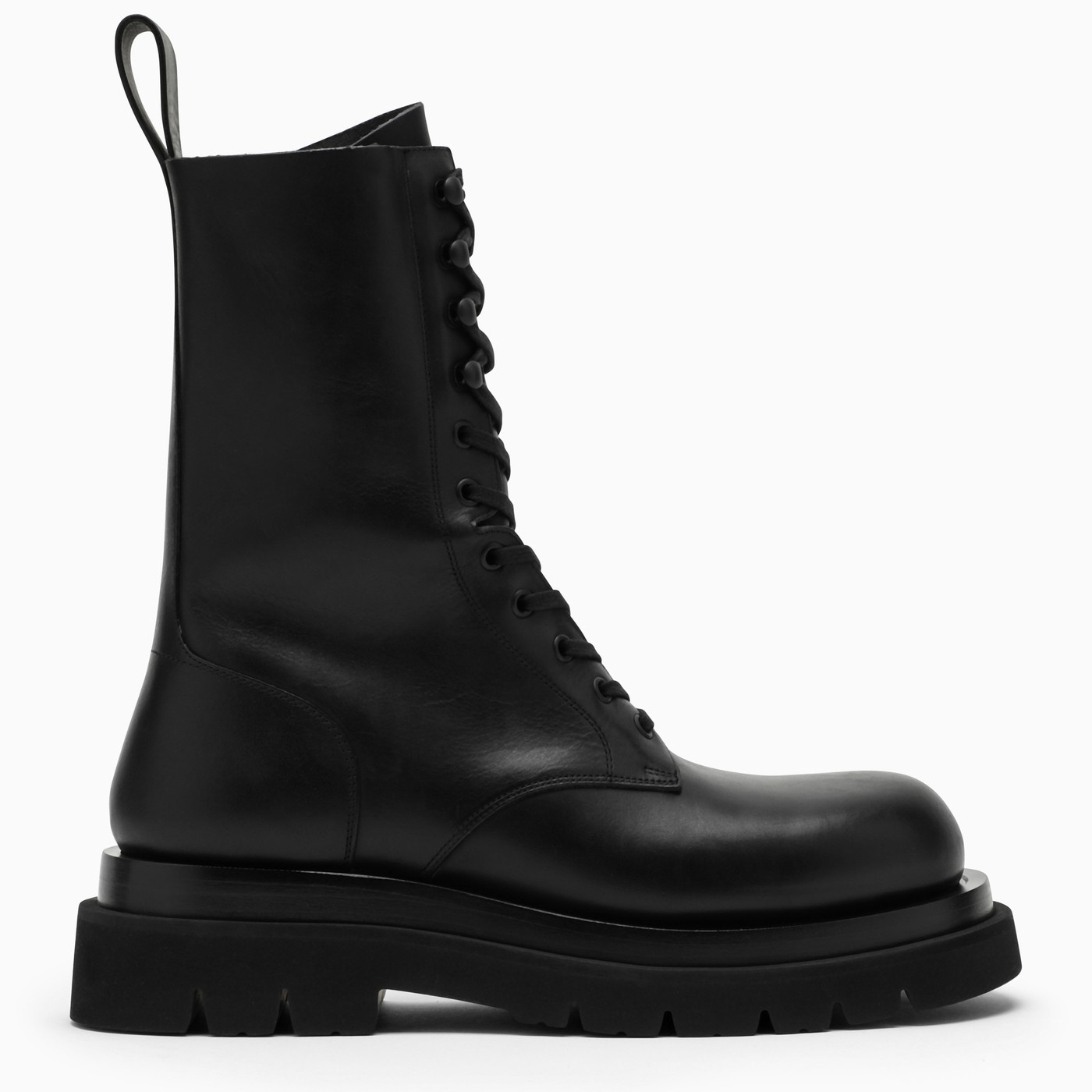 Bottega Veneta Lug black lace-up boots | TheDoubleF