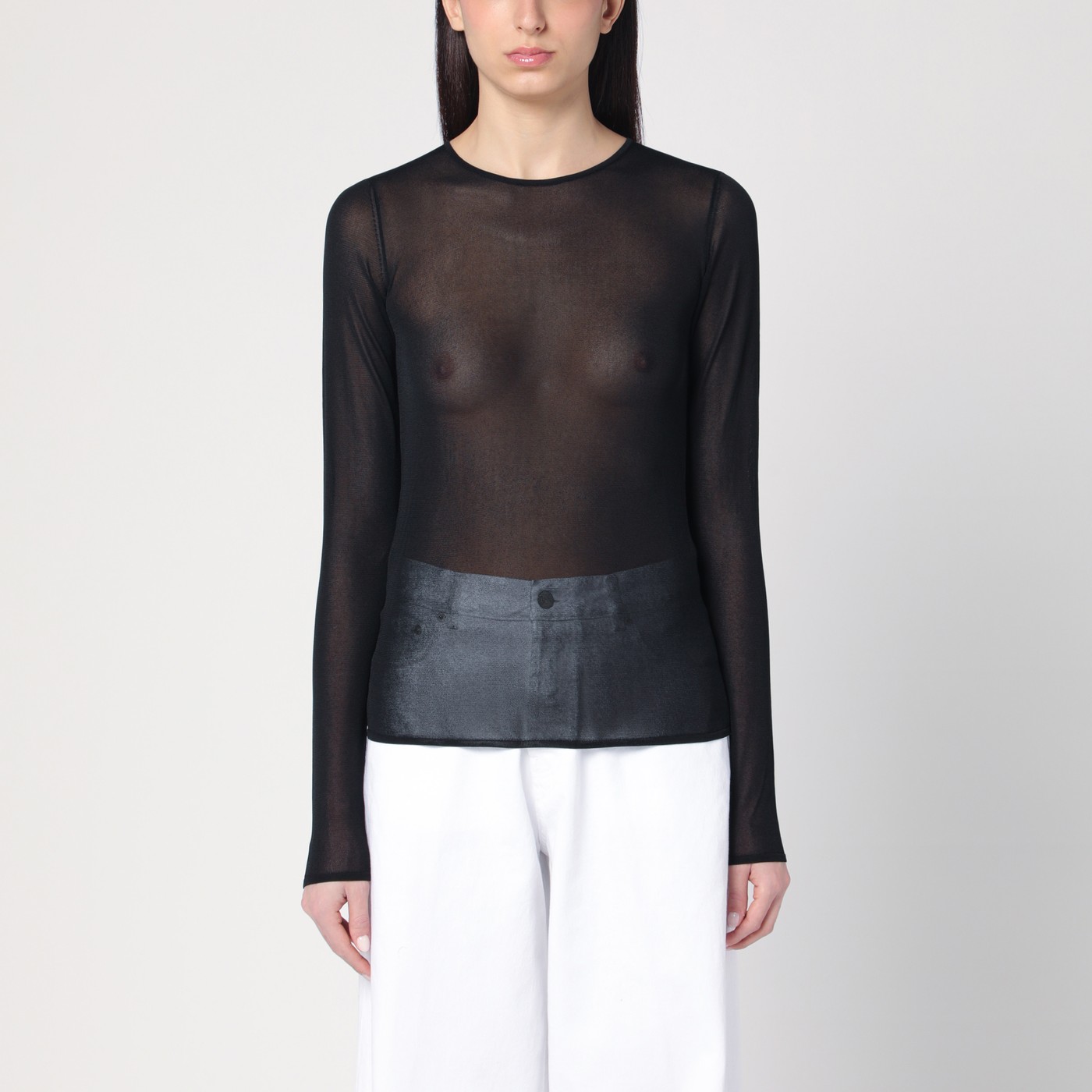 Golden Goose Black semi-transparent sweater | TheDoubleF