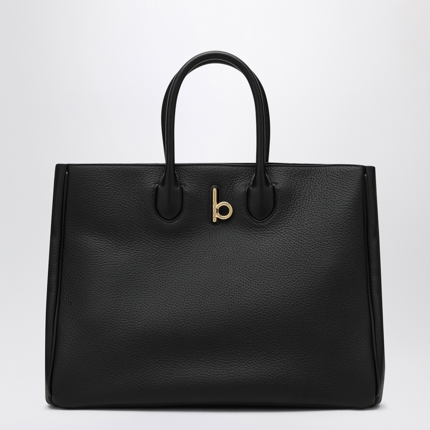 Burberry Rocking Horse medium black leather tote TheDoubleF