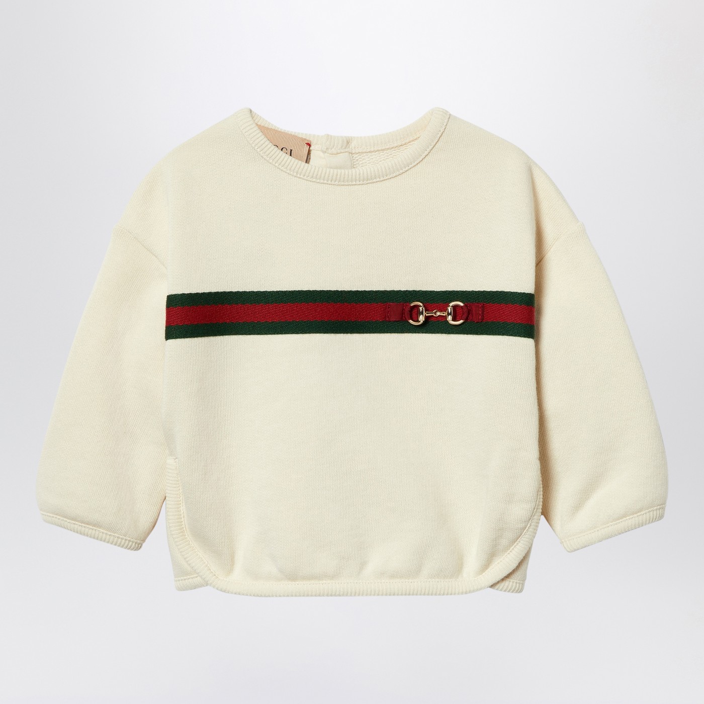 GUCCI White sweatshirt in plush cotton jersey | TheDoubleF